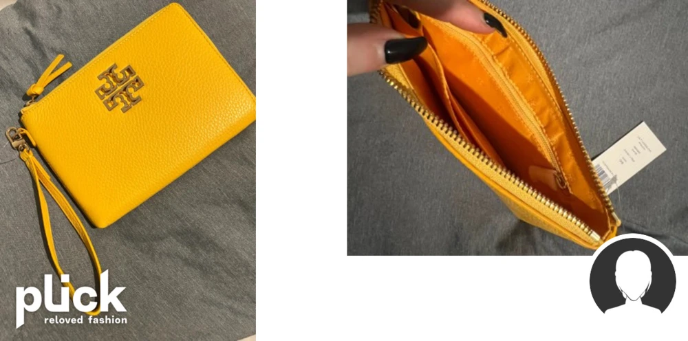 Gul Tory Burch Clutch Oanvänd | Väskor