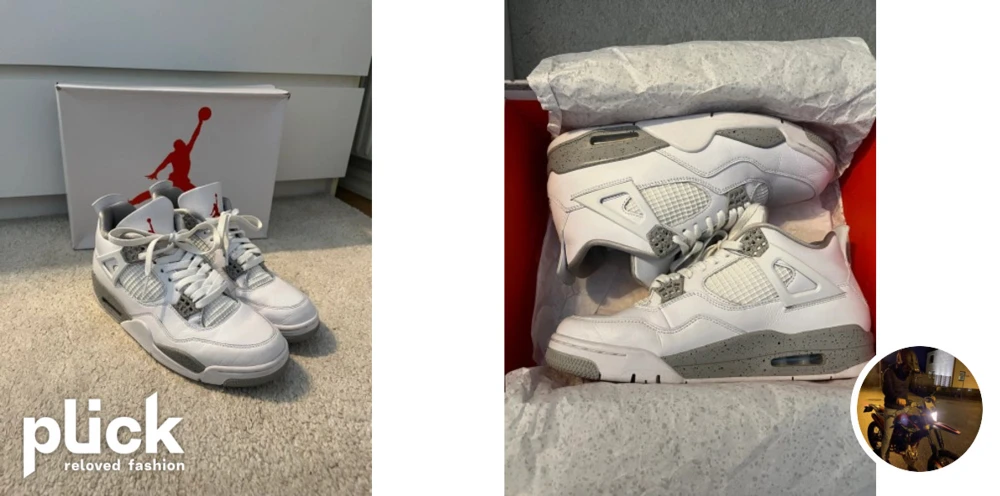 Vit Jordan 4 oreo - Jordans | Plick Second Hand