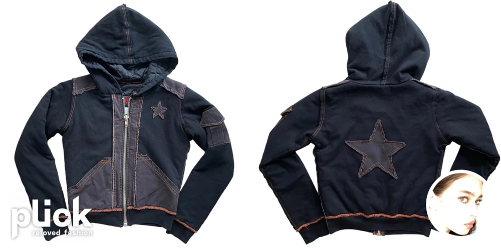 Svart Y2k Star Jacket | Jackor